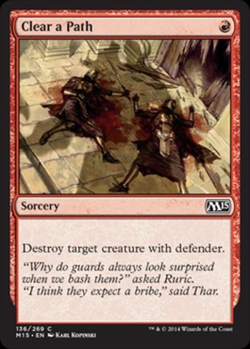 Clear a Path -Foil Light Play MTG Magic 2015 Core Set | eBay