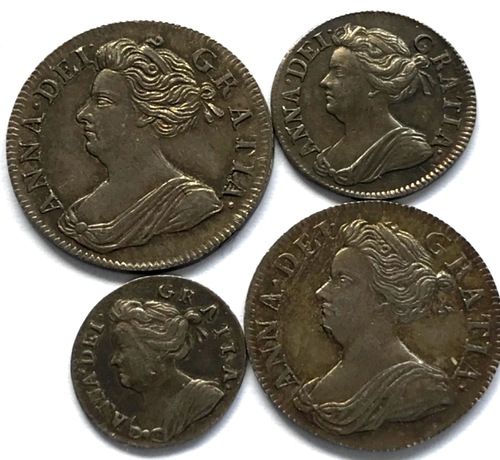 1710 QUEEN ANNE QUALITY MAUNDY SET: Matching deep old cabinet tones | eBay