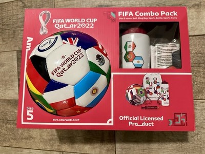 New Fifa World Cup 2022 Qatar Combo Pack Bag Bottle Pump Size 5 Soccer ...