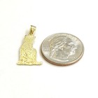 New 14k solid yellow Gold cat full body Pendant charm fine jewelry gift ...