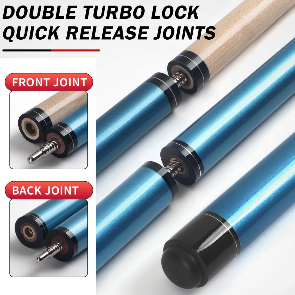 Jump Break Stick Cue, Heavy Hitter Jump Break Cue, 3 Piece Pool Stick ...