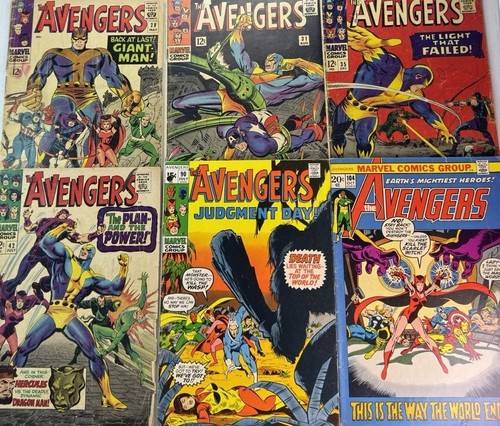The Avengers #28 31 35 42 90 104 Marvel Comics Run Lot Set Silver Age ...