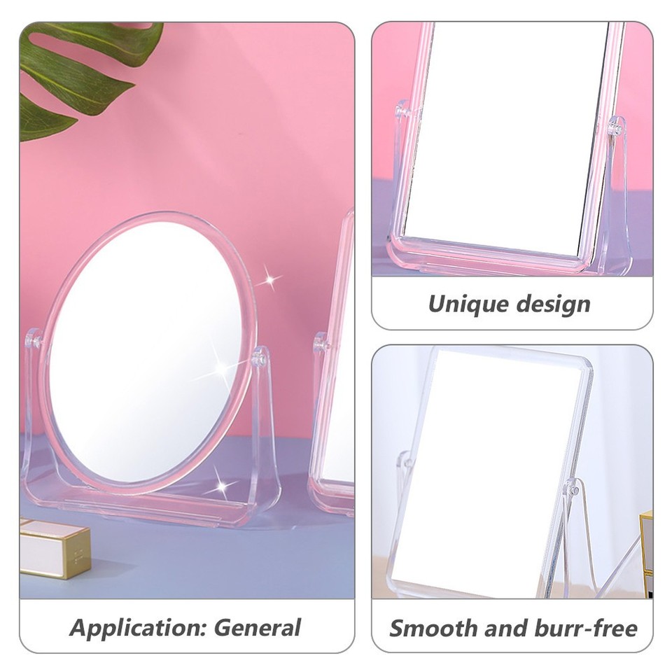 2 Pcs Double-side Mirror Portable Makeup Cosmetic Rotary Mirrors | eBay ...