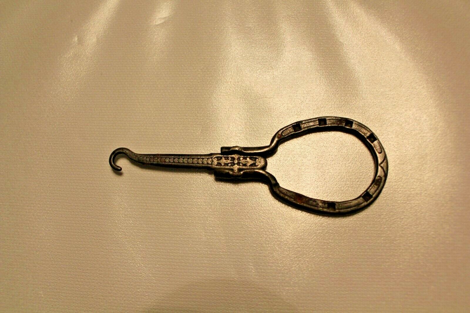 Vintage Folding Button Hook Pulling Shoe Laces Stamped DEPOSE Mandoline ...