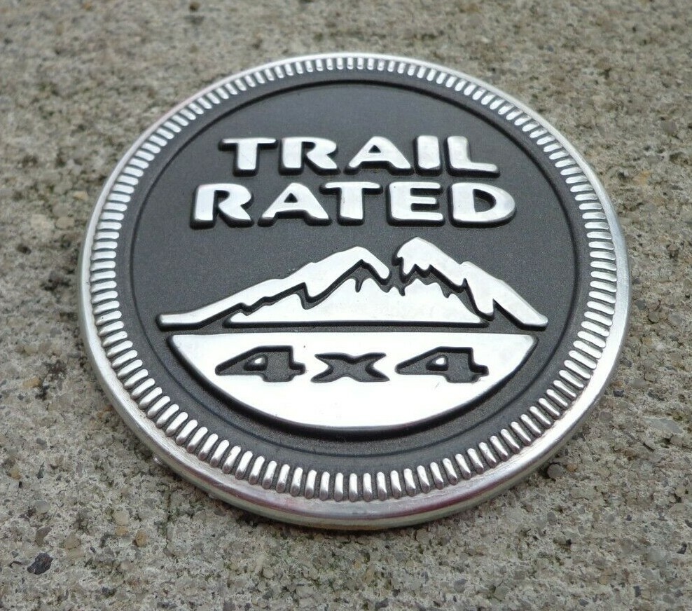 Jeep Trail Rated 4x4 fender emblem badge decal logo OEM Factory Genuine ...