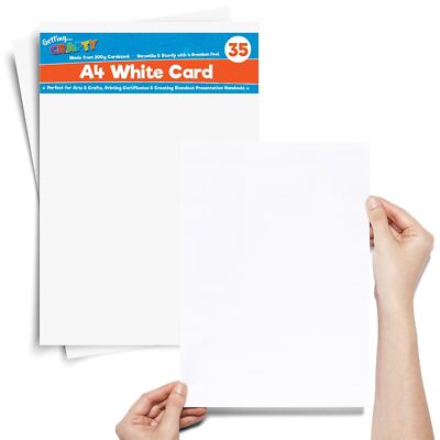 35-490 X A4 White Card 200GSM Thick Stock Paper Printer Sheets For ...