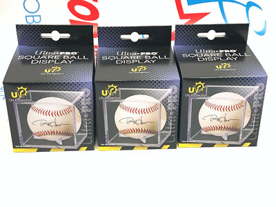 (3) ULTRA PRO BASEBALL CUBE, UV PROTECTED baseball display case clear ...