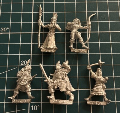 K Warhammer Fantasy Citadel 5 Figurines Elf Dark Elves Fighter Archer ...