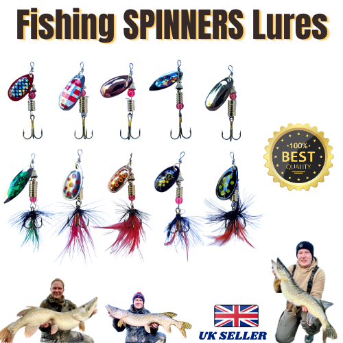 Trout Lures Spinners Pike Spinner Lure Pike Fishing UK POSTAGE 10 PCS ...