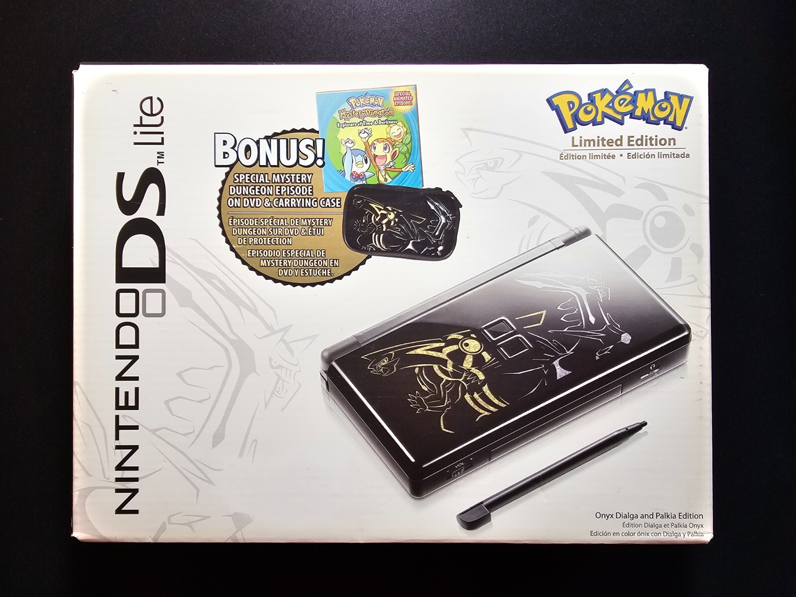 Nintendo DS Lite Pokémon Limited Edition Onyx Dialga and Palkia ...