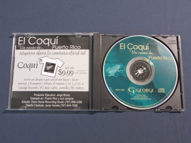 EL COQUI UN CANTO DE PUERTO RICO 2001 CD 45 MIN NATURE SOUNDS NGR-1060 ...
