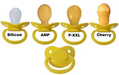 ++ ABDL ADULT BIG PACIFIER "Yellow" Mundplatte 85 x 60mm - 4 Varianten ...
