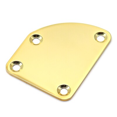 Electric Guitar 4 Bolt Contoured Neck Plate Gold For FD Strat Tele ...