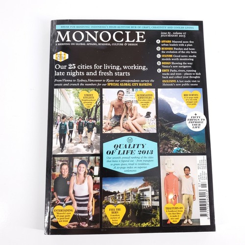Monocle Magazine Issue 65 Volume 07 July / Aug 2013 Our 25 cities for living,... | eBay