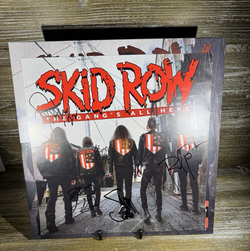 Skid Row The Gang's All Here Red Vinyl LP SIGNED AUTOGRAPHED LITHO NEW ...