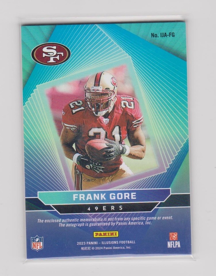 FRANK GORE 2023 ILLUSIONS IMMORTALIZED BLUE AUTOGRAPH/MEMORABILIA CARD ...