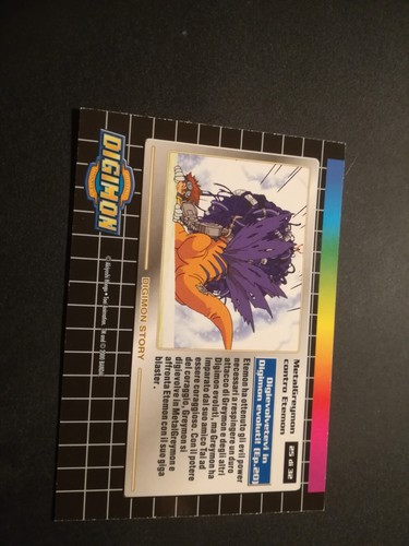 Digimon Card Serie Gialla 2000 Metalgreymon Contro Etemon Ita 25/32 | eBay