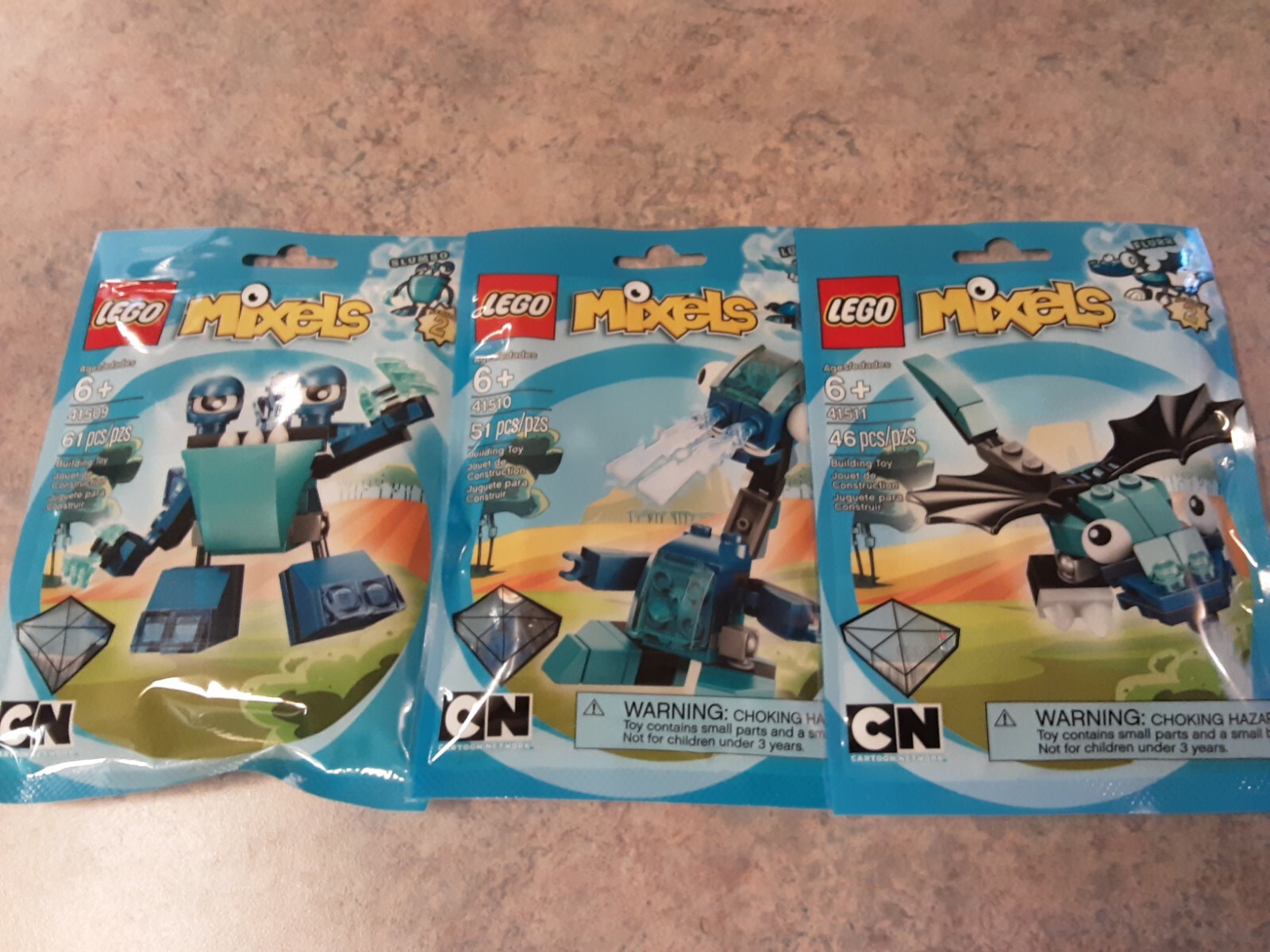 LEGO MIXELS SERIES 2 (LOT OF 3) 41509-SLUMBO, 41510-LUNK, 41511-FLURR ...
