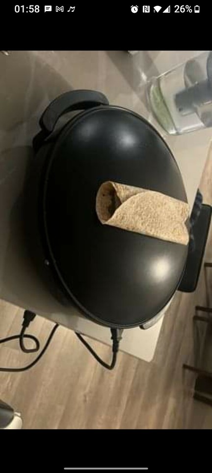 Electric Saj Arabic Bread Maker 16" Non-stick Tabun Markouk Thyme Pie ...