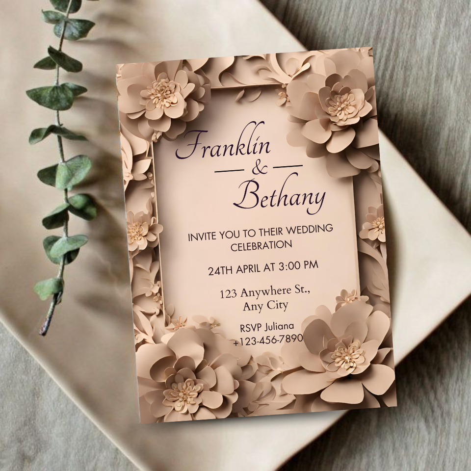 Digital Wedding Invitation | Printable Wedding Invitation ...