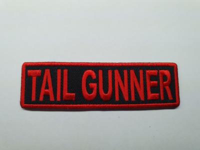 RED TAIL GUNNER Biker Patch Sew Iron on embroidered Vest cut outlaw ...