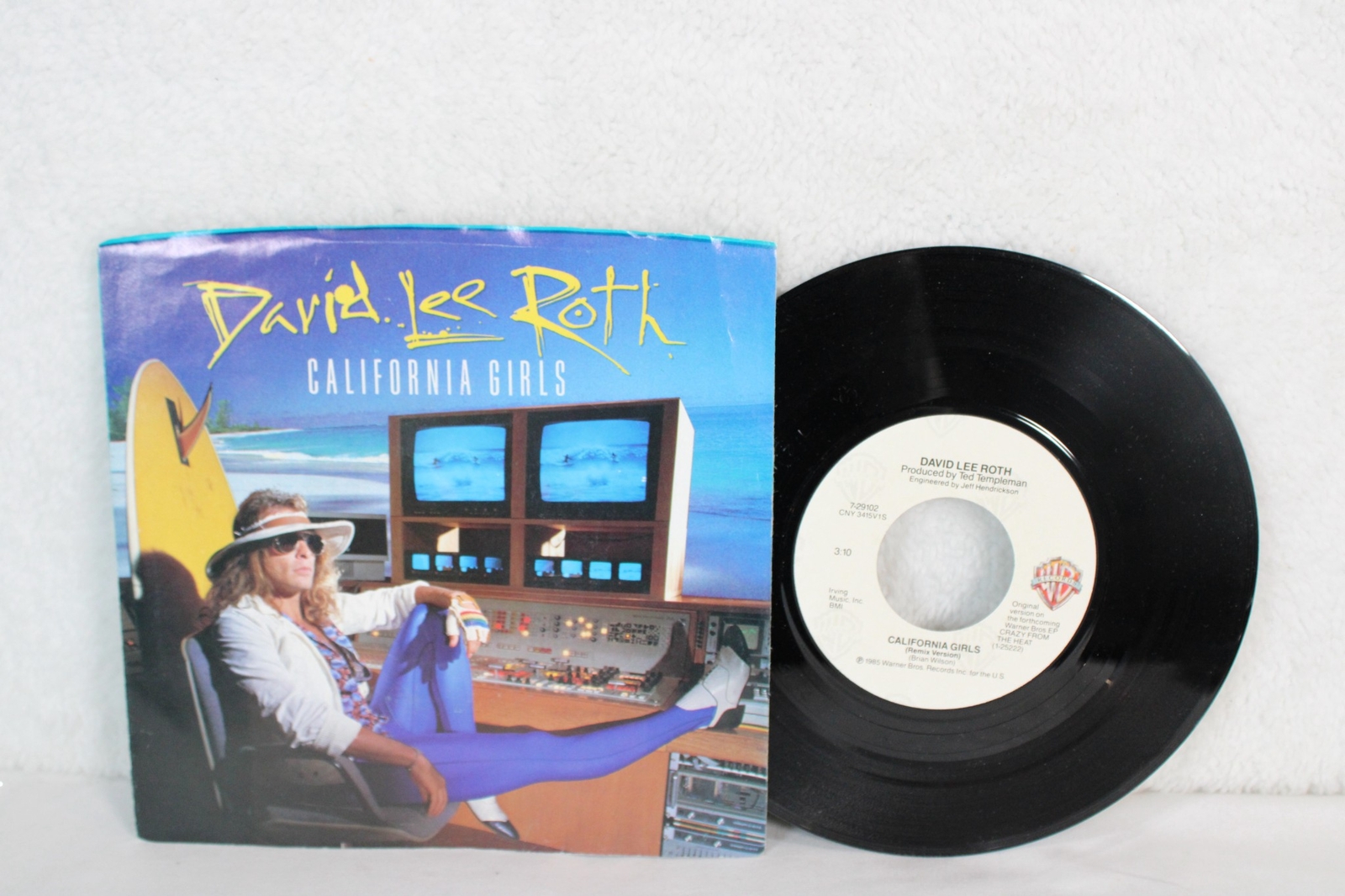 David Lee Roth California Girls 7-29102 45 RPM Vinyl Record EXC | eBay