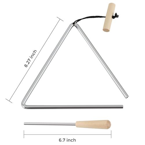 EASTROCK Triangle Instrument Rhythm Steel Triangles Music Instrument ...