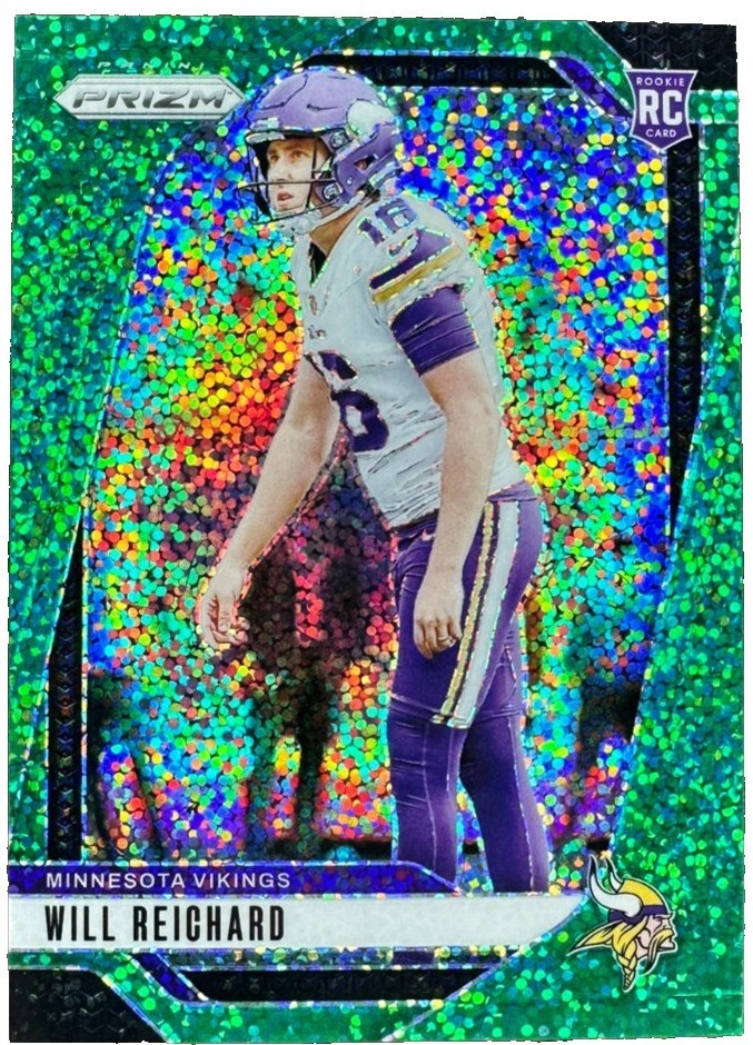 2024 Panini Prizm - Rookies Will Reichard #396 Green Sparkle Prizm /8 ...