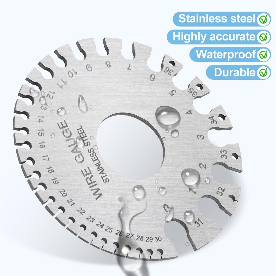 2Pcs Metal Gauge Thickness Tool, Wire Gauges Size for Welding, Highly A ...