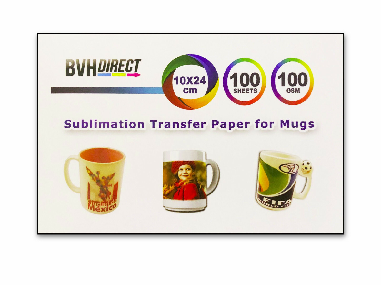 100x Sublimation Paper Mug pre-cut 24x10 cm Dye SUB Mug Size | eBay UK
