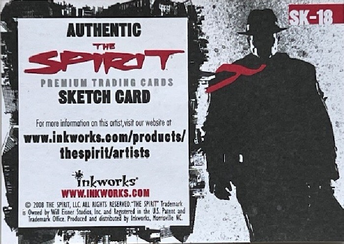 Brian C Kong Sketch Card SK-18 from The Spirit Trading Cards, Inkworks ...