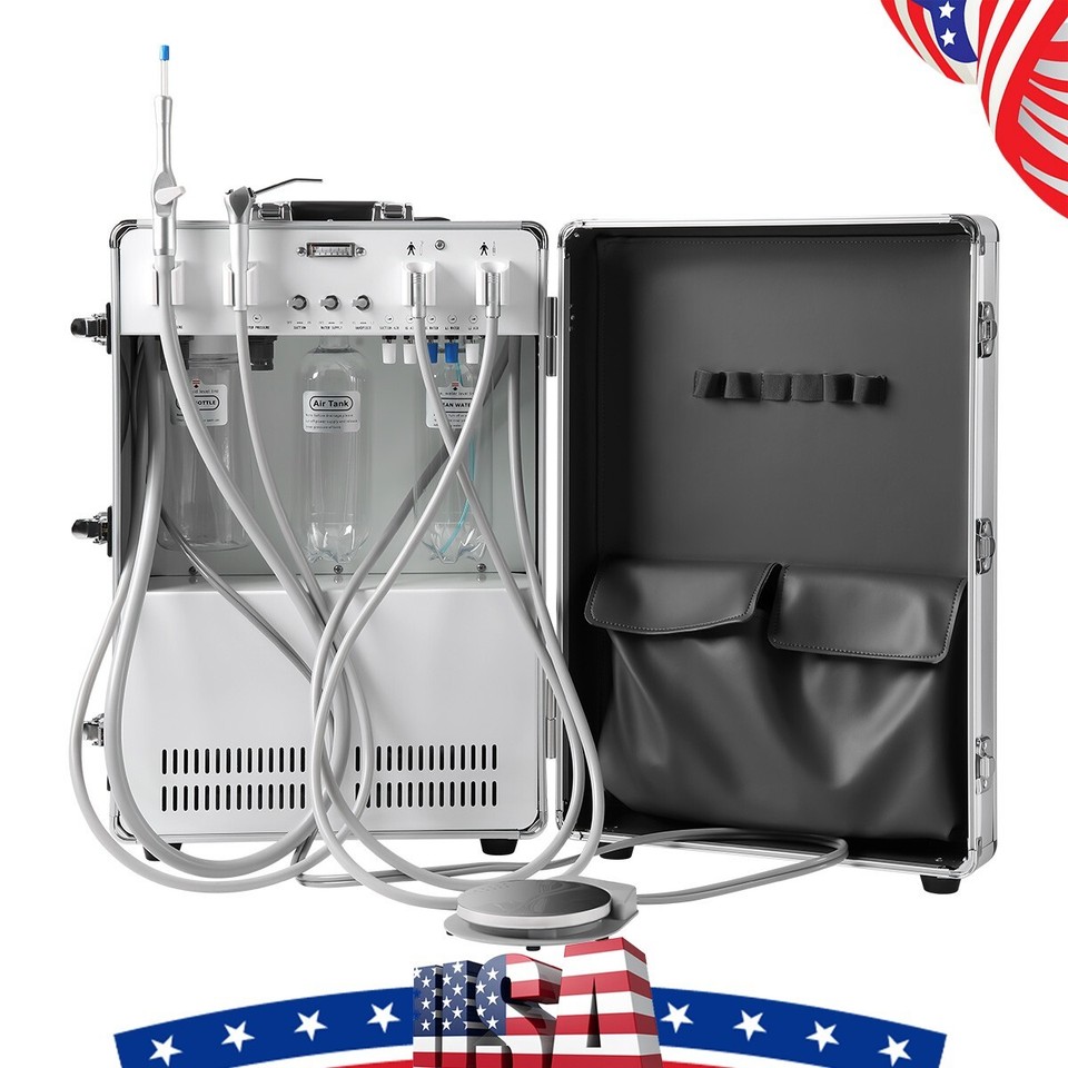 Portable Dental Mobile Delivery Unit System with Air Compressor Suction ...