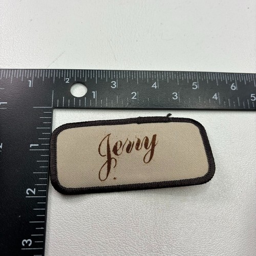 USED Retro Cursive JERRY Name Patch (Uniform, Mechanic, Worker) 421N | eBay