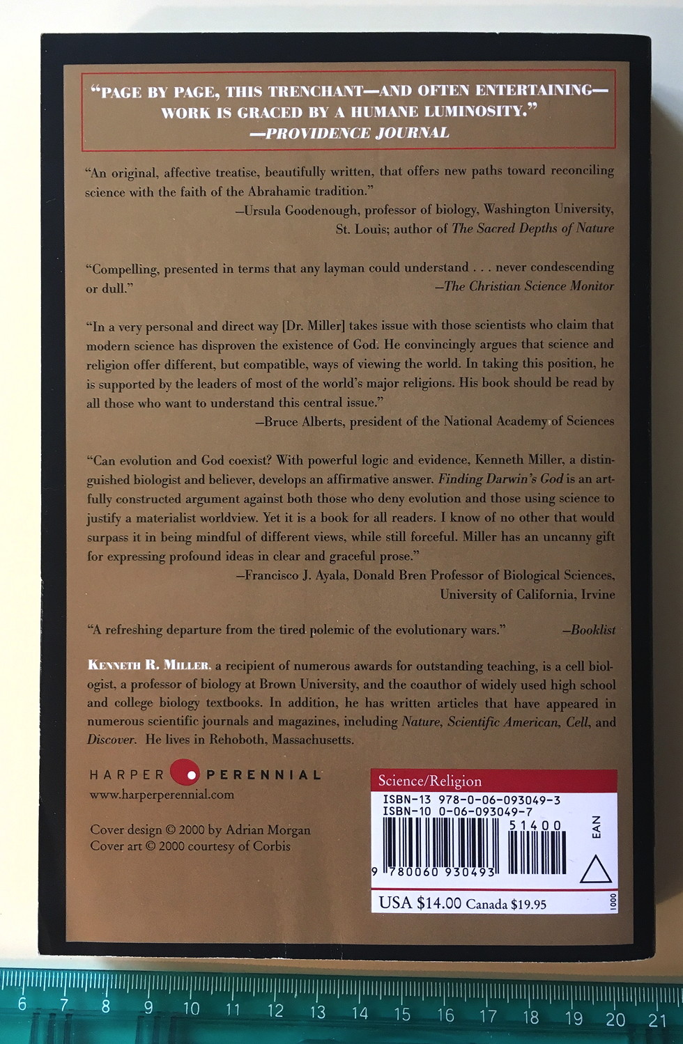 Finding Darwin's God by Kenneth Miller (HarperCollins Publishers, 2002 ...