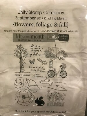 Unity Stamp Co. FLOWERS, FOLIAGE & FALL Kit of the Month September 2017 ...