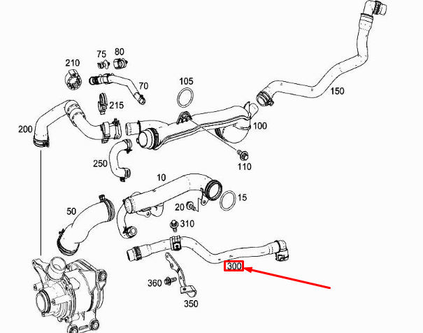 MERCEDES-BENZ CLS C257 COOLANT LINE A2642007500 GENUINE for sale online ...