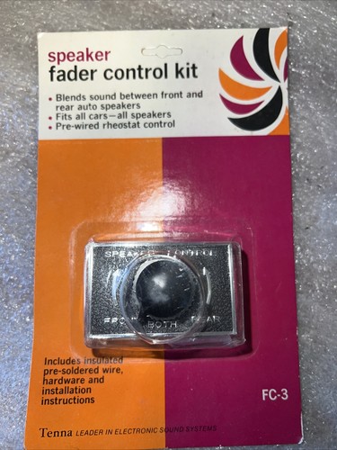 speaker fader control kit Fits All Cars All Speakers Pre-wired Vintage ...