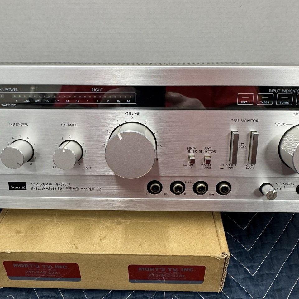 SANSUI A-700 VINTAGE AM/FM STEREO RECEIVER - SERVICED - CLEANED ...