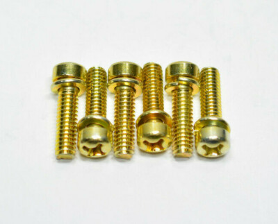 (6 Pk) Throttle Base Plate Screws 12-24 Threads x 13/16" Fits: Holley ...