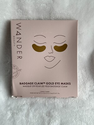 Wander Beauty Baggage Claim Gold Eye Masks 2 sets of sealed maskes | eBay