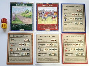 Settlers of Catan Building Cost Cards 5th edition Green and Brown ...