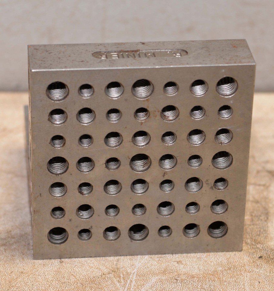 Precision angle plate R. Minier machinist lathe mill block tapped holes ...