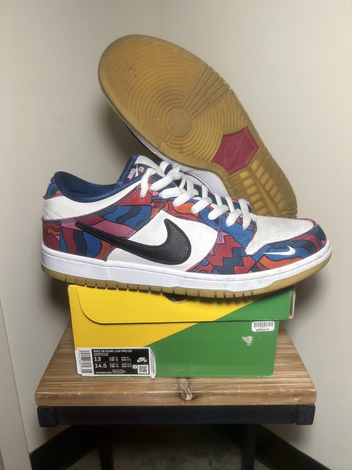 Nike SB Dunk Low Parra Abstract Art Mens Size 13 DH76… - Gem