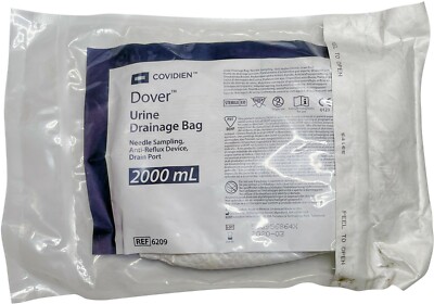 4 PACKS - Covidien Dover Urine Drainage Bag 2000 mL - 6209 NEW, still ...