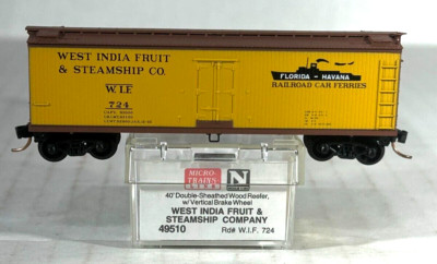 MICRO-TRAINS N SCALE 40' DOUBLE SHEATHED WOOD REEFER WEST INDIA FRUIT ...