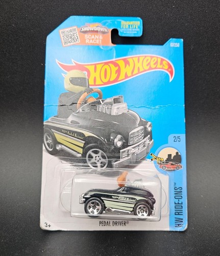 HW Hot Wheels HW Ride-Ons 2/5 Pedal Driver Black 67/250 New On Card B4 ...