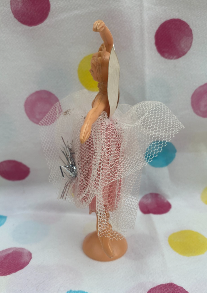 Vintage Dibro Pink Ballerina Fairy Christmas Tree Decoration Paper ...