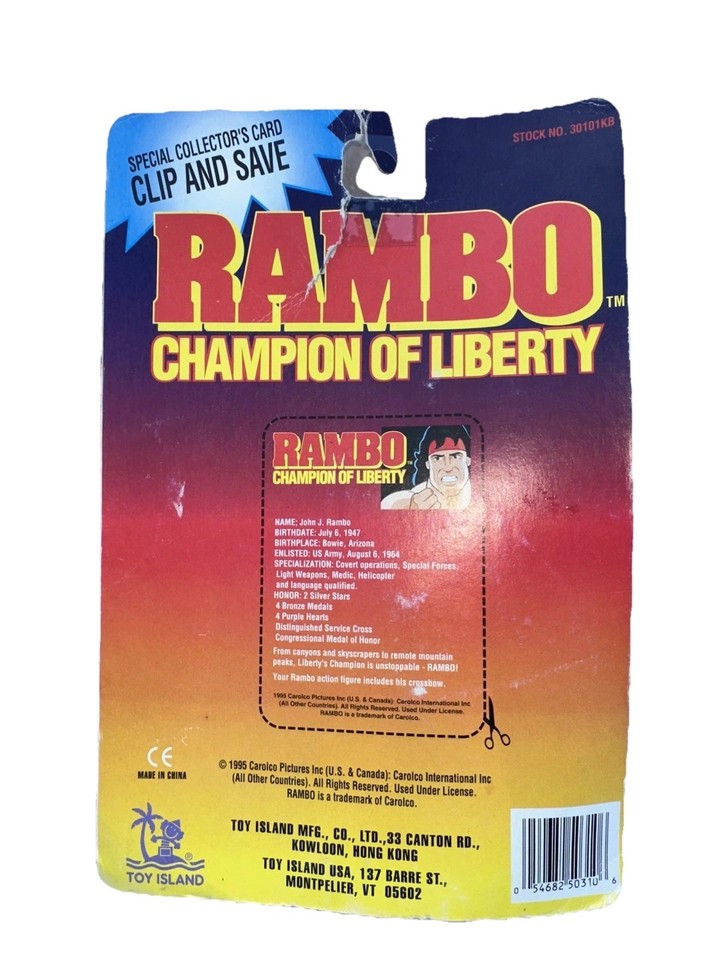 Rambo Champion of Liberty Toy Island 1995 Action Figure | eBay