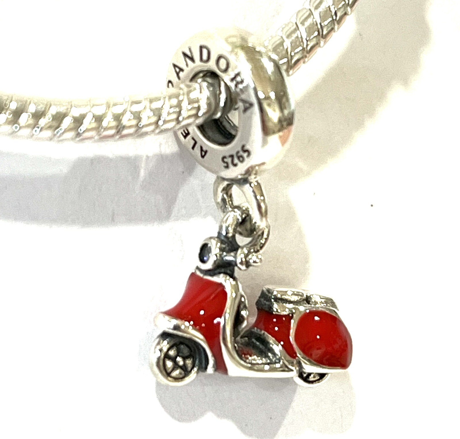 PANDORA Charm Sterling Silver Ale S925 Red Scooter 791140EN42 for sale ...