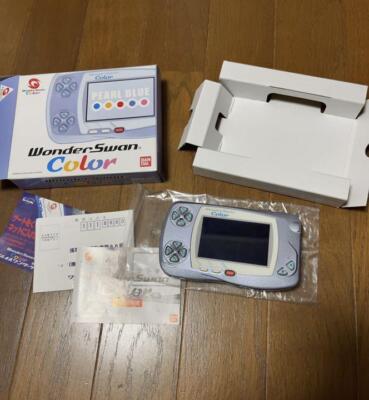BANDAI WonderSwan Color Pearl Blue Portable Game Console USED w/box | eBay